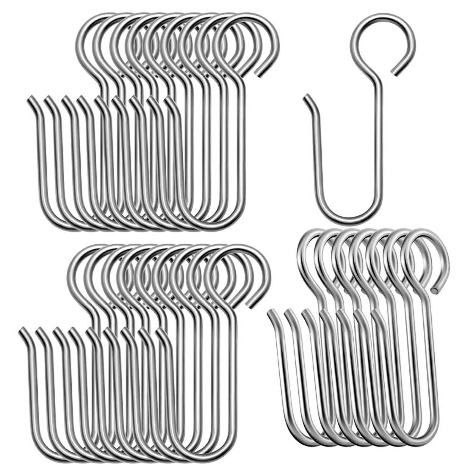 120 Pcs Metal Curtain Track Hooks S Shaped Small Curtain Hooks Steel ...