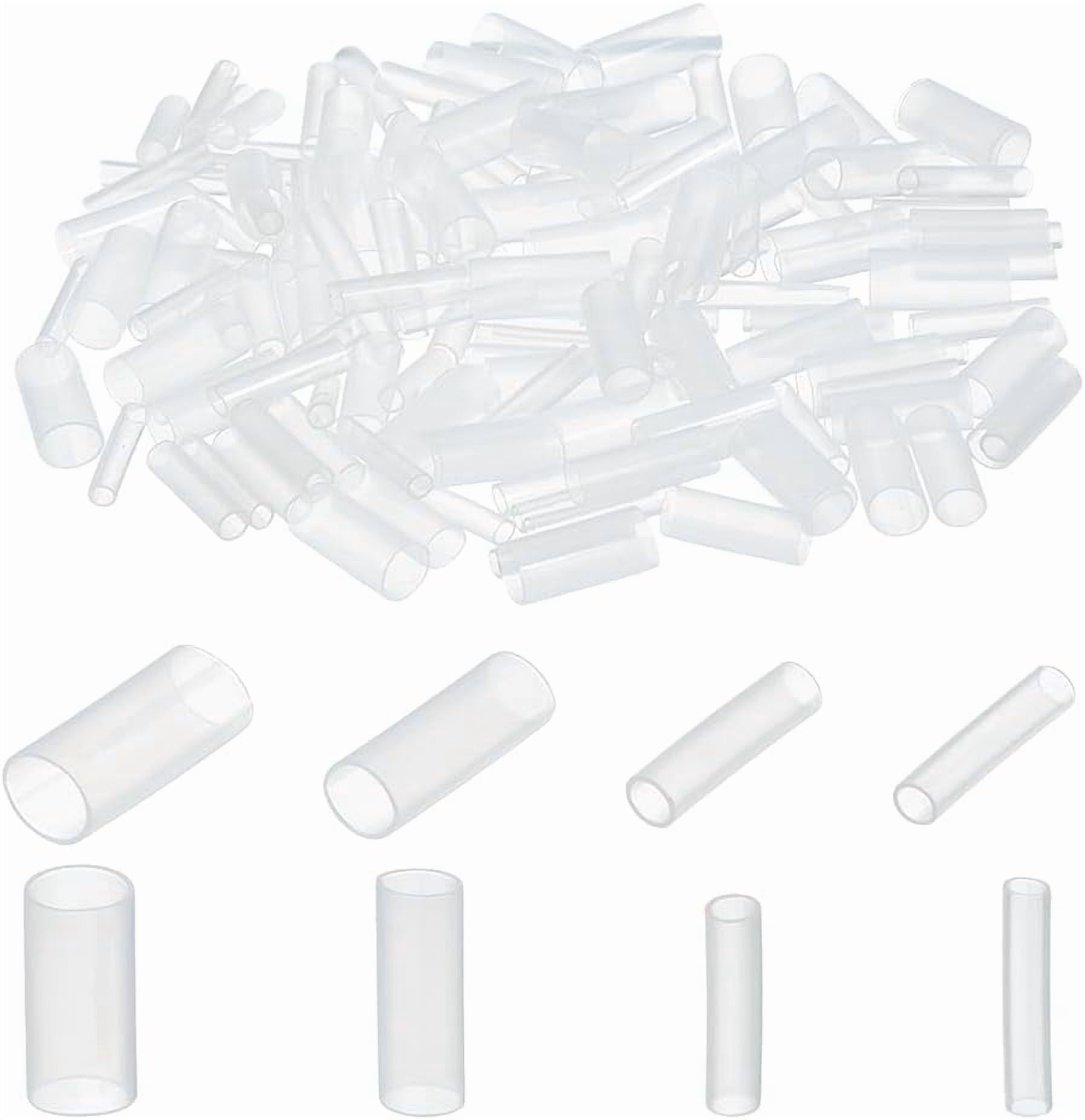 120 Pcs Pastic Shoelace Tips 4 Sizes Paracord End Caps Shoelace Cords ...