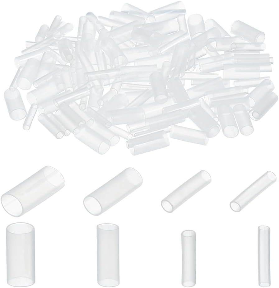 120 Pcs Pastic Shoelace Tips 4 Sizes Paracord End Caps Shoelace Cords ...