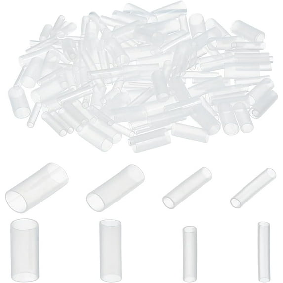 120 Pcs Pastic Shoelace Tips 4 Sizes Paracord End Caps Shoelace Cords ...