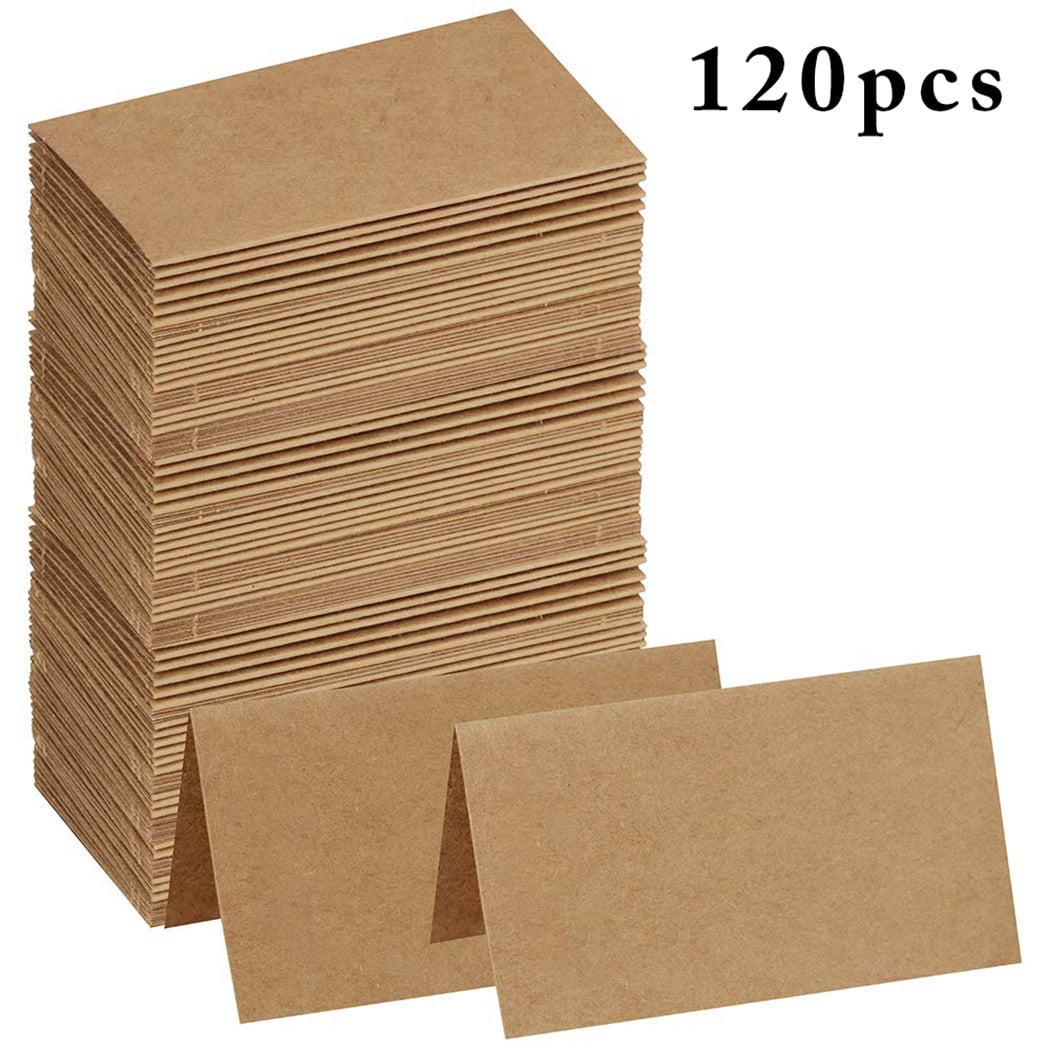 120 Pcs Place Cards, Kraft Paper Name Cards, Table Setting Name Tags ...