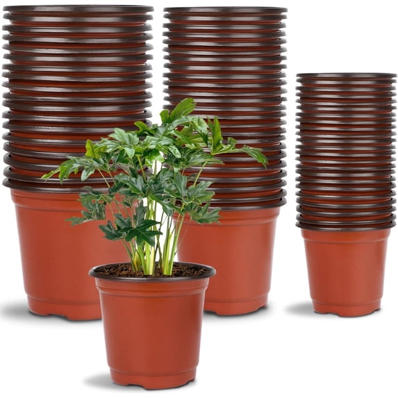 120 Pcs Plastic Nursery Pots, Indoor Outdoor Seed Starting Containers ...