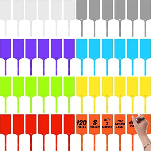 120 Pcs Plastic Tags for Labeling Waterproof Blank Seals Shipping Tags ...