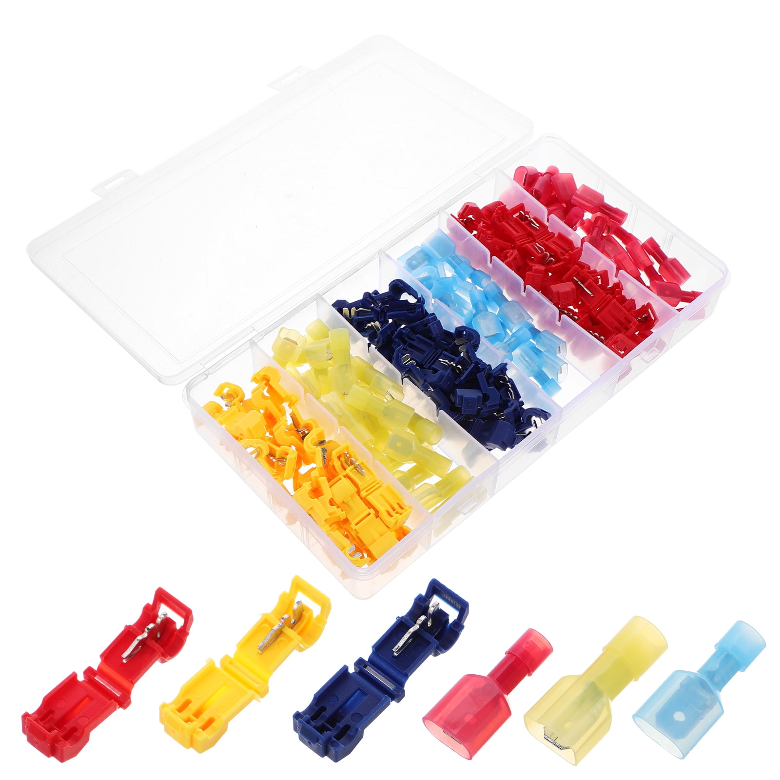 unbranded 120 Pcs Wire Splice Kit Quick Connect Terminal 3.50X1.00X0 ...