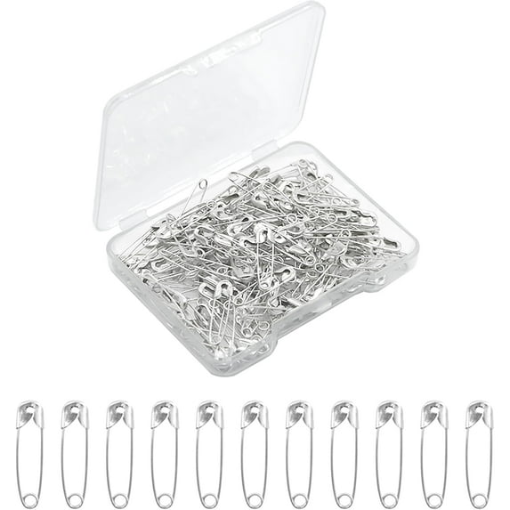 120 Pcs Small Safety Pins Silvery,0.75Inch/19mm Silvery Safety Pins for ...