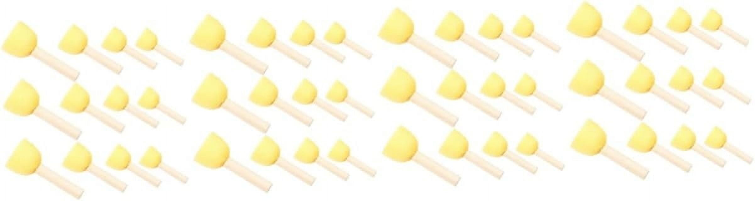 120 Pcs Sponge StampToys Stamps for KidsPaint Wooden Handle Foam Brush ...