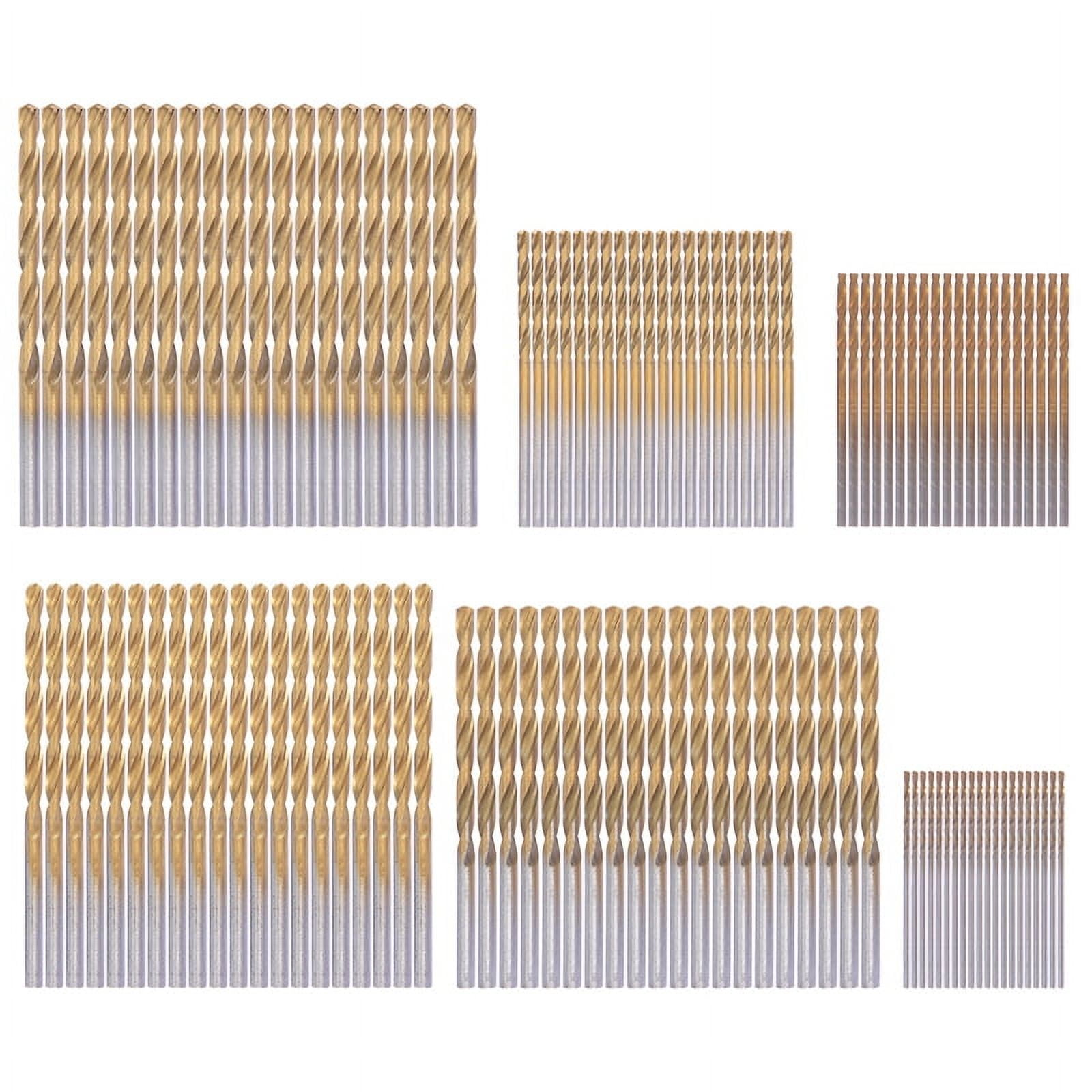 120 Pcs Titanium Drill Bit Set HSS Drill Bits for Metal, Steel, Wood ...