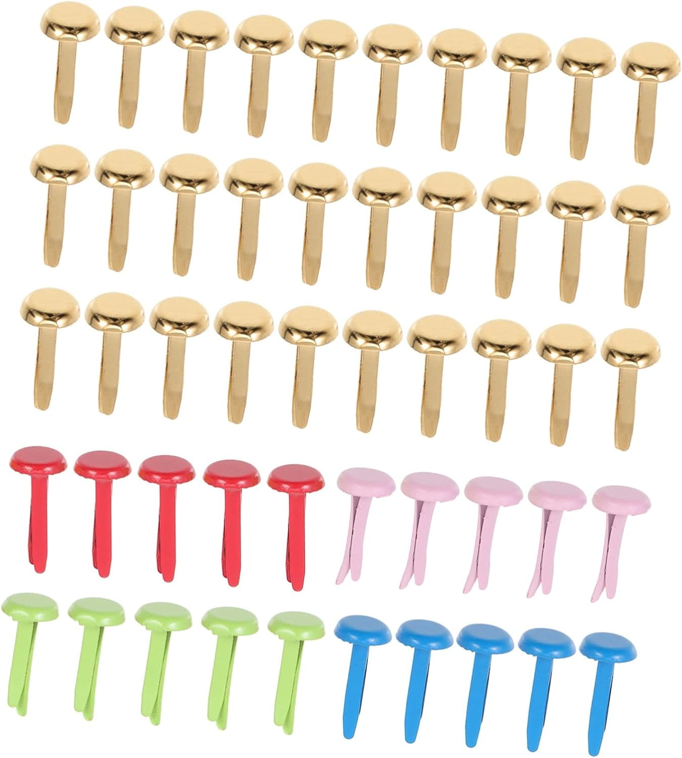 120 Pcs Two-legged Nails Mini Scrapbook Flower Crafts for Kids for Kids ...