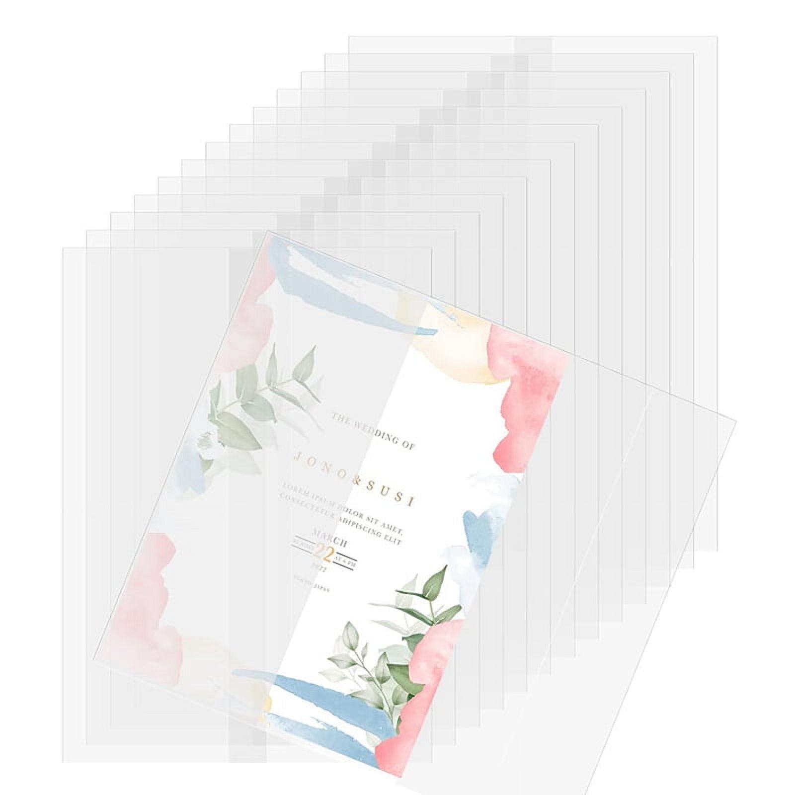 120 Pcs Vellum Jackets for 5x7 Invitations Pre-Folded Vellum Paper ...