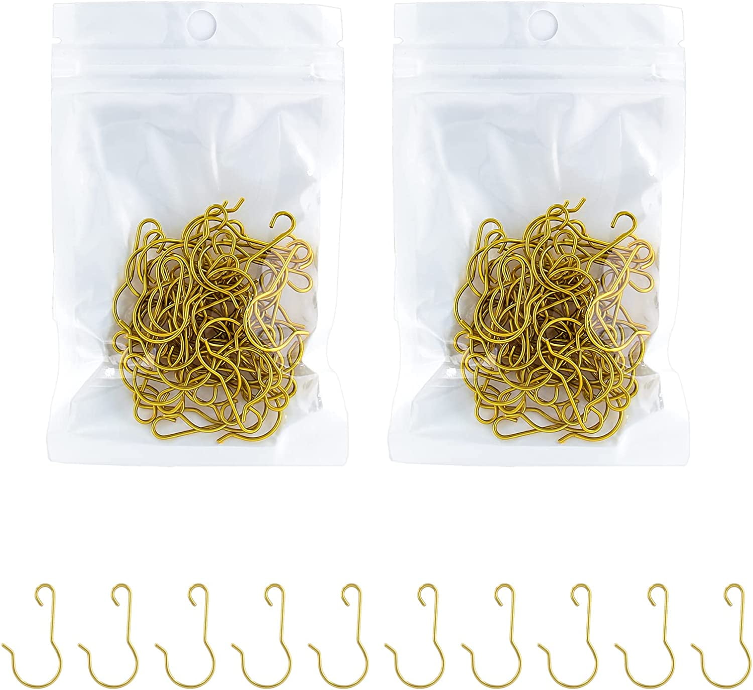 120 Pcs Wire Metal Ornament Hooks,1.18 Inch Mini Hanging Ornament Hooks ...