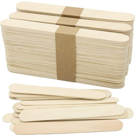 120 Pcs Wood Craft Sticks 5.9 Inch, Ice Cream Sticks, Jumbo Sticks ...
