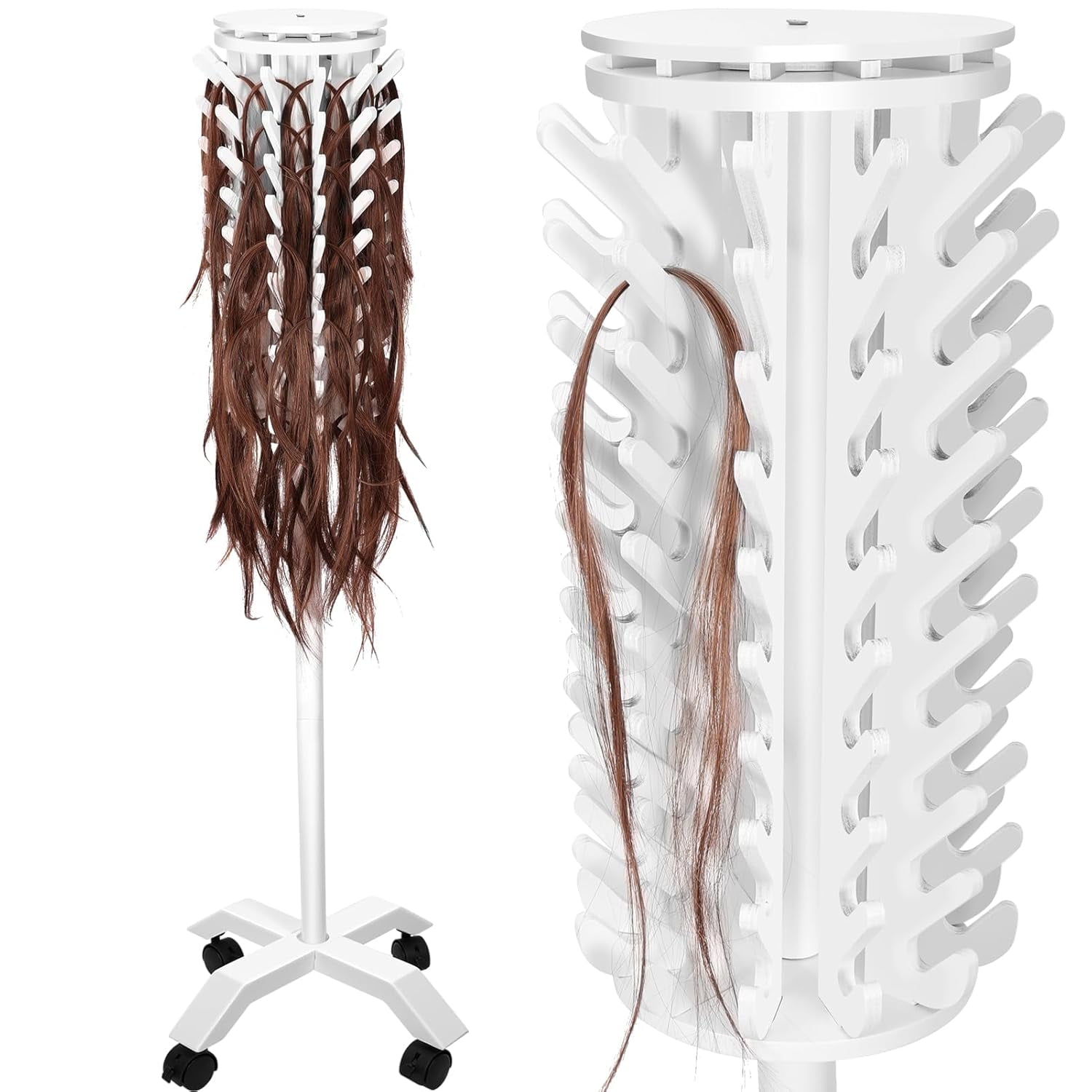 120 Pegs Rotatable Braiding Rack for Hair Braiding, 120 Pegs Braid Rack ...
