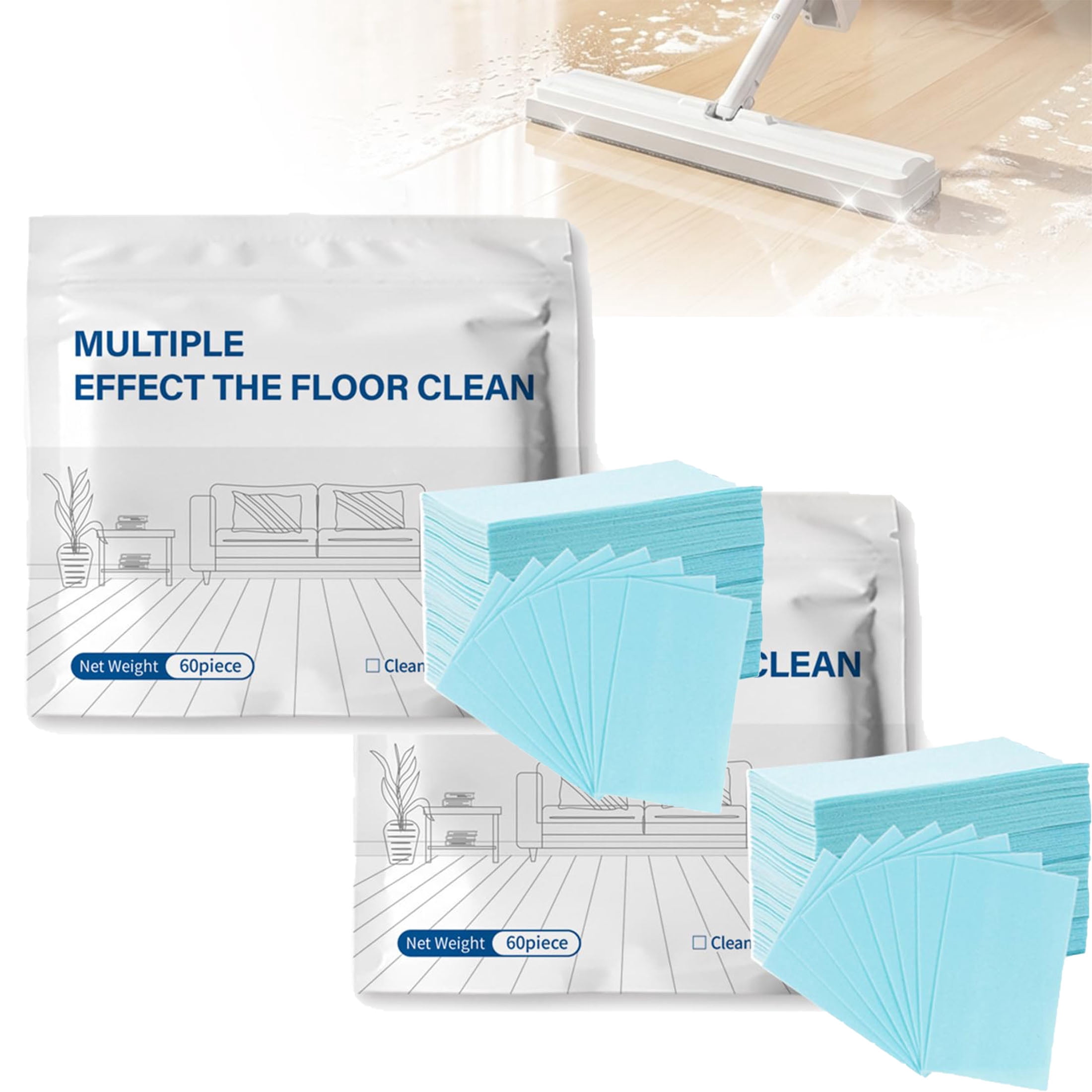 120 Piece Multiple Effect The Floor Clean,Quick Shine Multi Surface ...