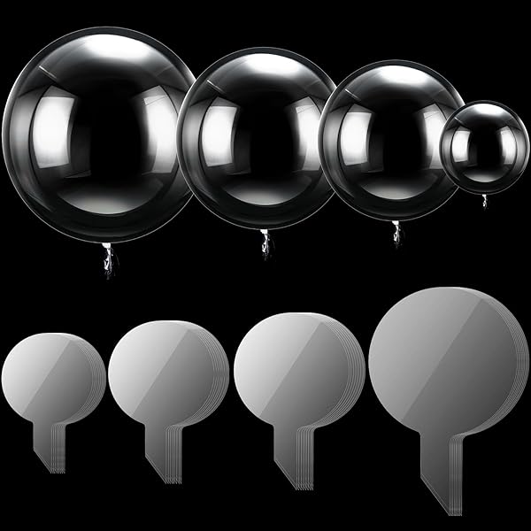 120 Pieces 10'' 18'' 20'' 24'' Clear Balloons for Stuffing Large Bubble ...