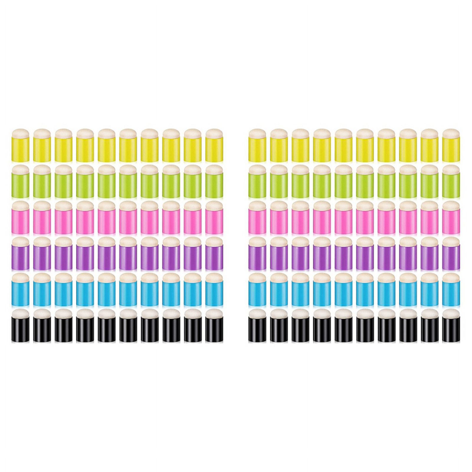 120 Pieces Finger Sponge Daubers Finger Painting Sponge Craft Drawing ...