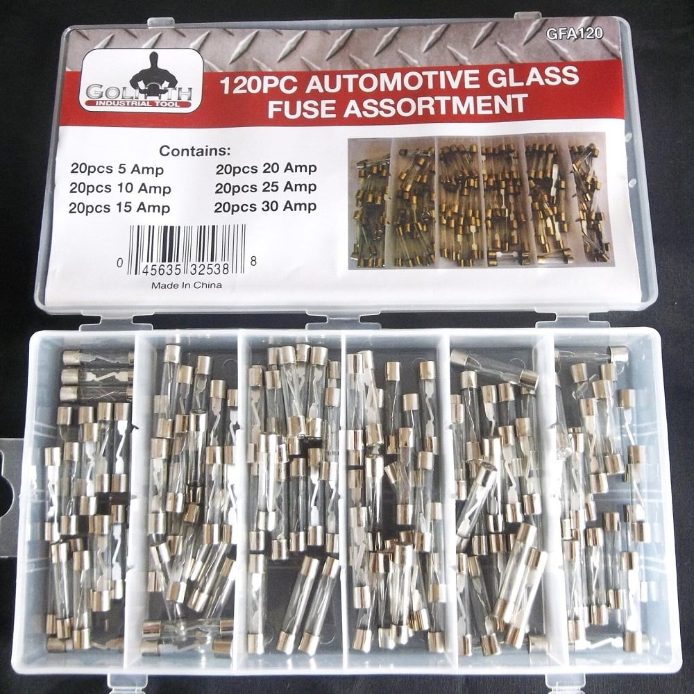 120 Pieces Glass Fuse Assortment Fuses Car Truck Electrical - Walmart.com