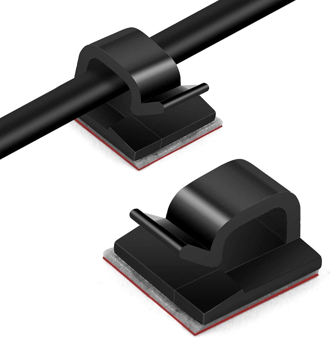 120 Pieces Outdoor Cable Clips with Adhesive Pads, Light Clips ...