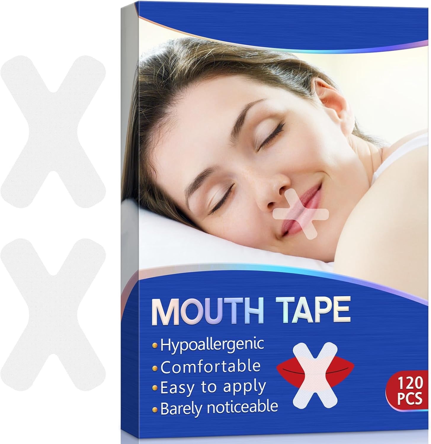 120 Pieces Sleep Mouth Band - Gentle and Hypoallergenic Sleep Strips to ...
