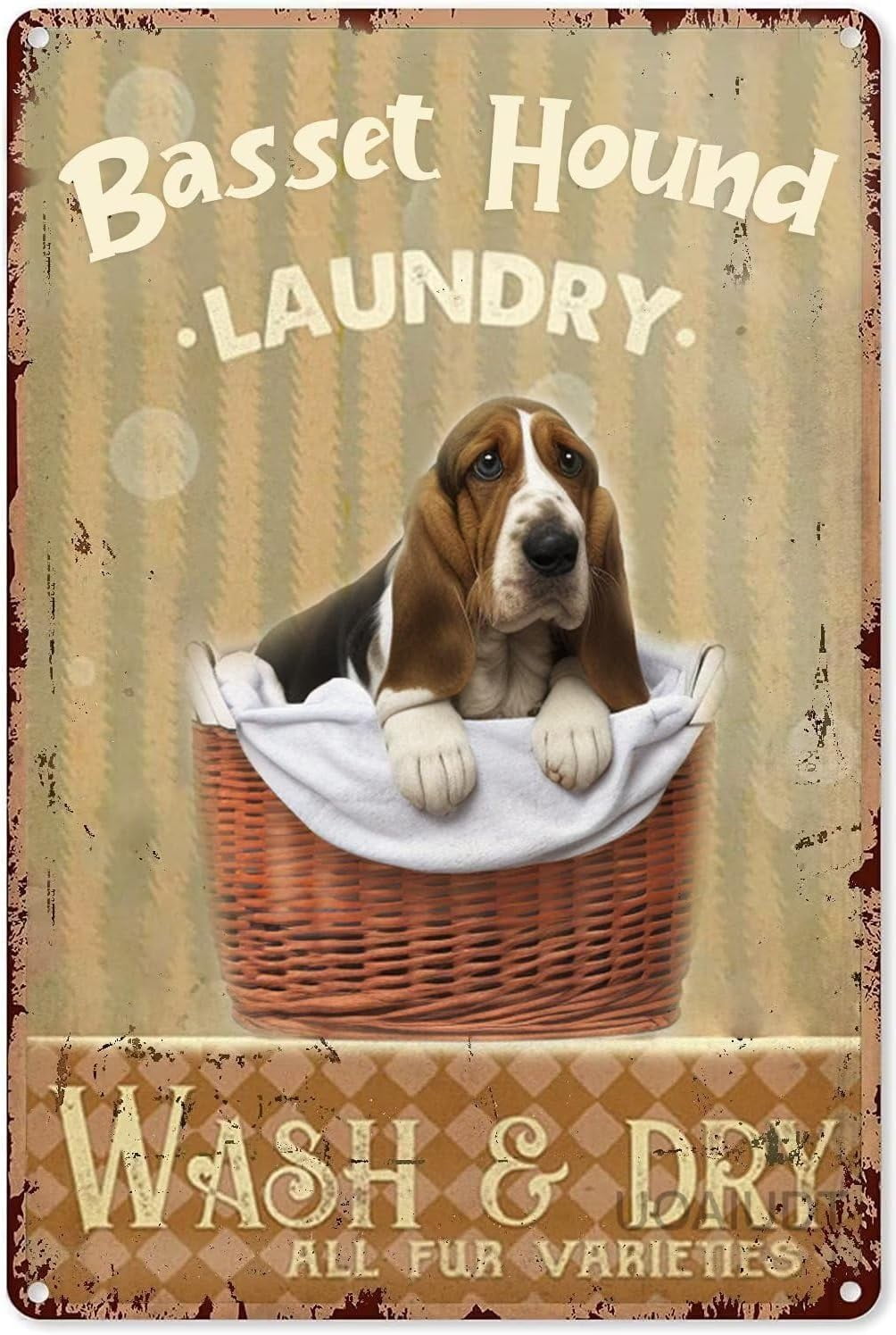 120 Pieces Wooden Jigsaw Puzzles For Adults- Basset Hound Laundry Wash ...