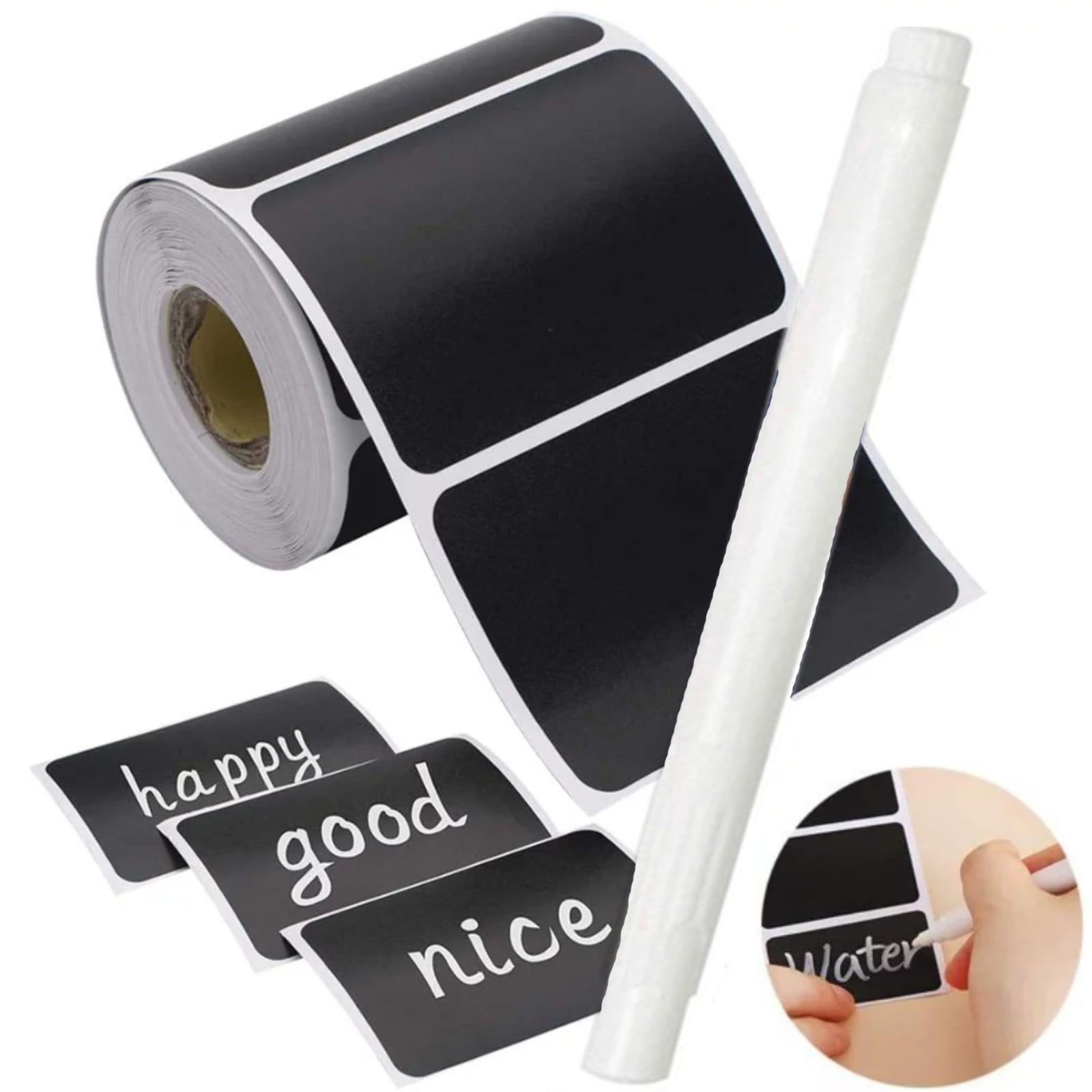 120 Pieces Writable Name Stickers Eco-friendly PVC Waterproof Labels ...