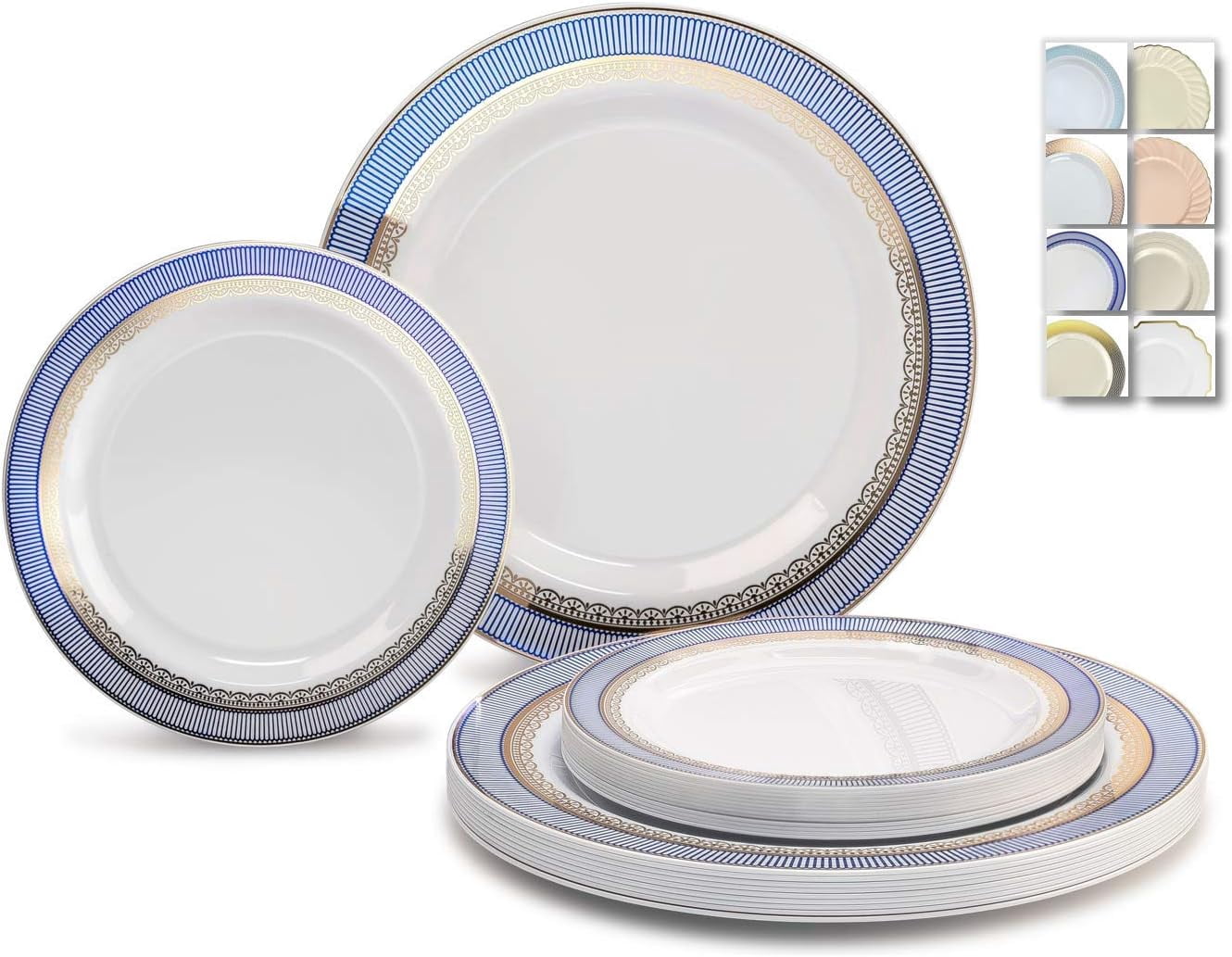 120 Plates Pack,(60 Guests) Heavyweight Premium Wedding Party ...