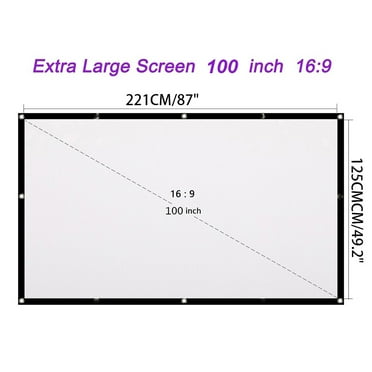 Lavish Home Fixed Frame Projector Screen - Walmart.com