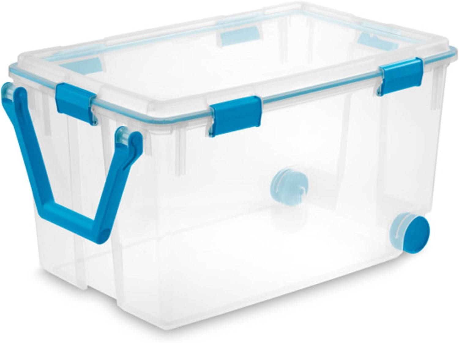 120 Qt Wheeled Gasket Box, Stackable Storage Bin with Latching Lid ...