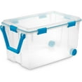 120 Qt Wheeled Gasket Box, Stackable Storage Bin with Latching Lid ...