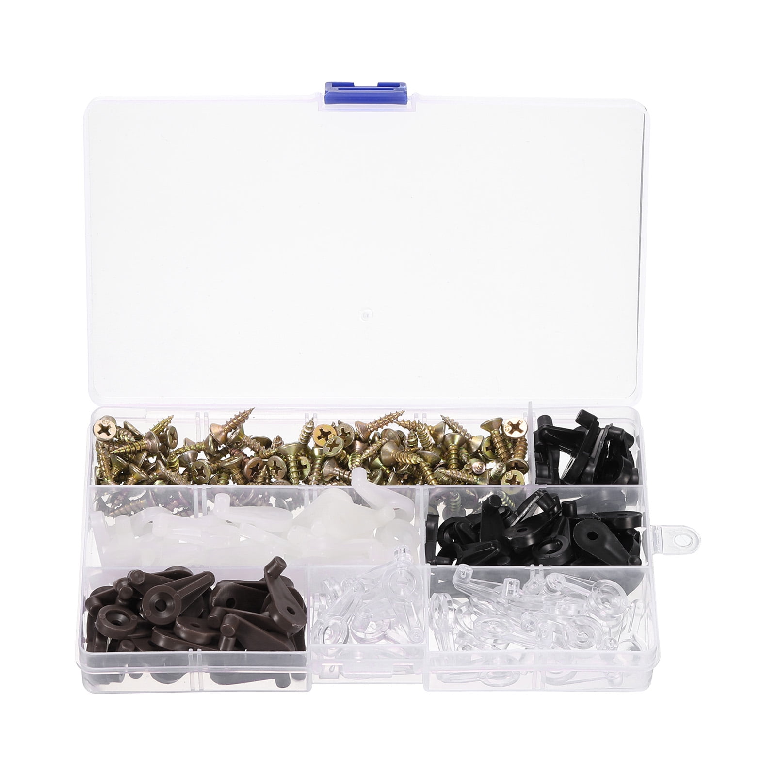 120 Sets 4 Colors Glass Retainer Clips Kit 3.5mm Glass Clip with Screws ...