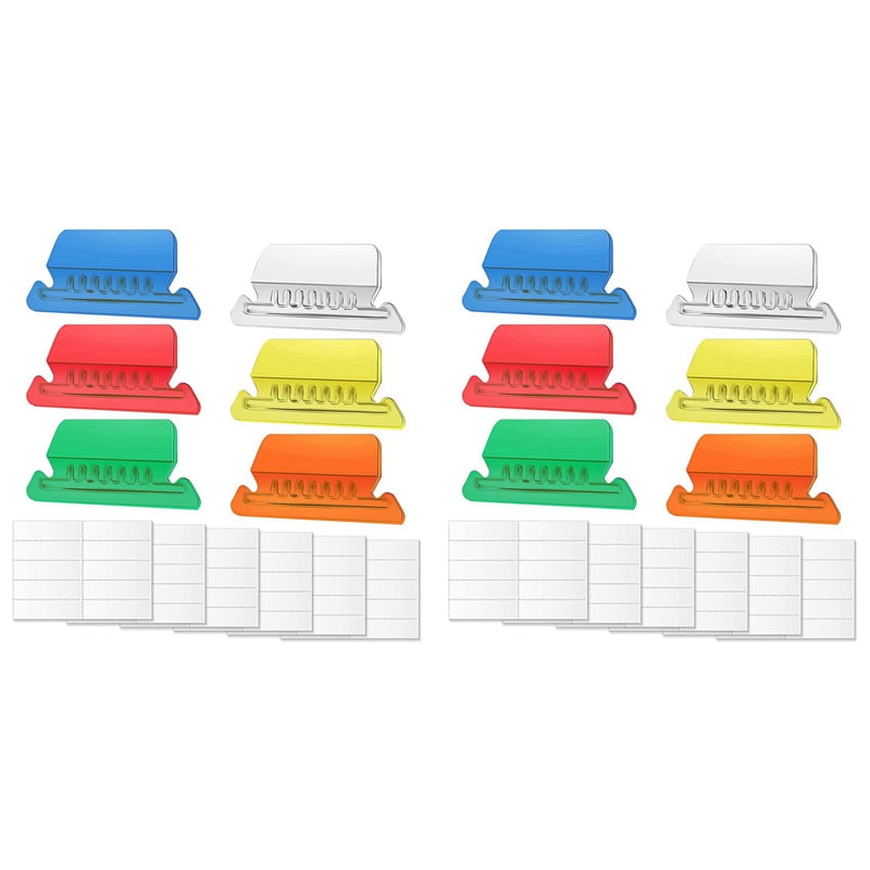120 Sets Hanging File Tabs and Inserts,Colorful File Folder Labels ...