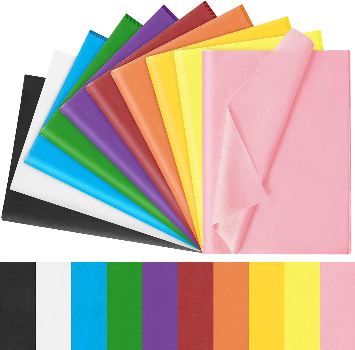 120 Sheets 20"X14" Colored Tissue Paper for Gift Bags Wrapping, Art ...
