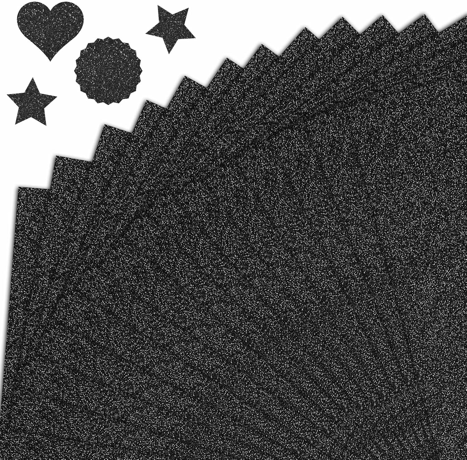 120 Sheets A5 Black Glitter Cardstock, No Shedding Shiny Glitter Paper ...