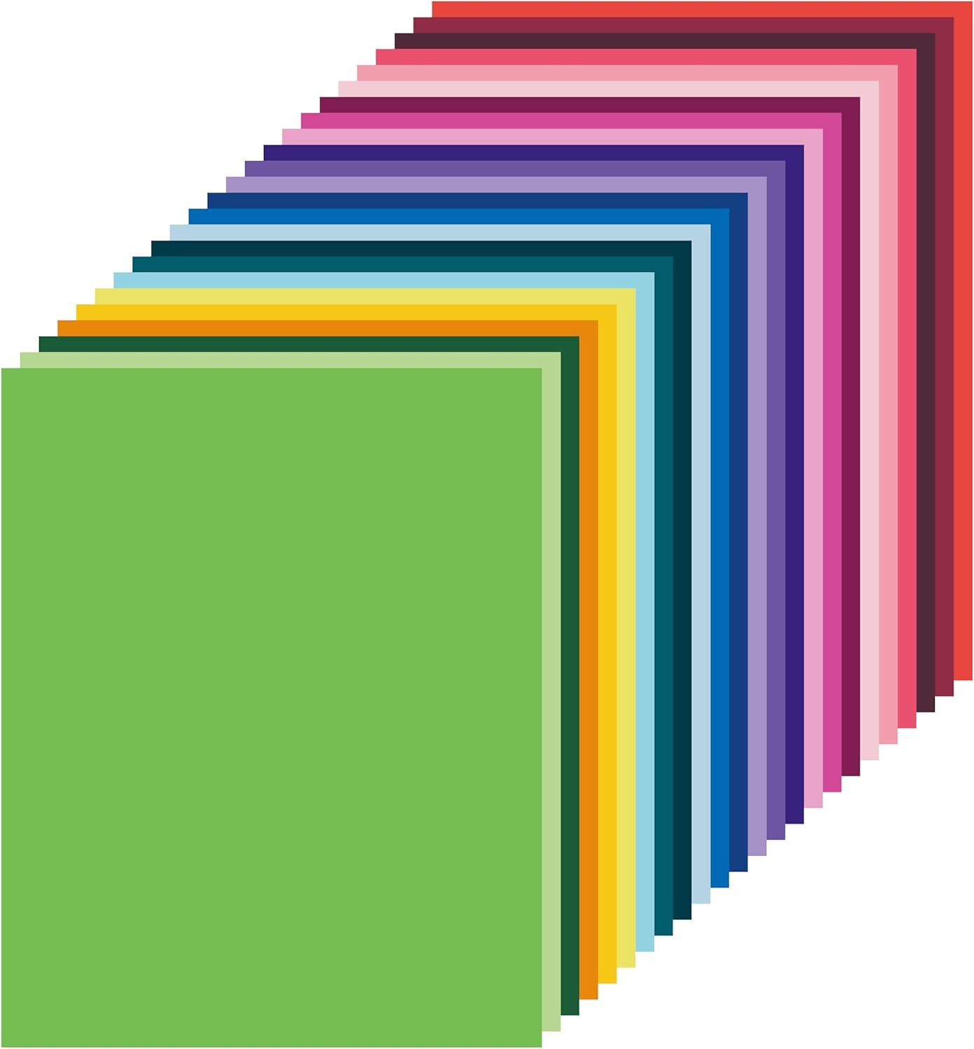 120 Sheets Colored Card Stock Printer Paper, 120 GSM 32 lb 24 Colors ...
