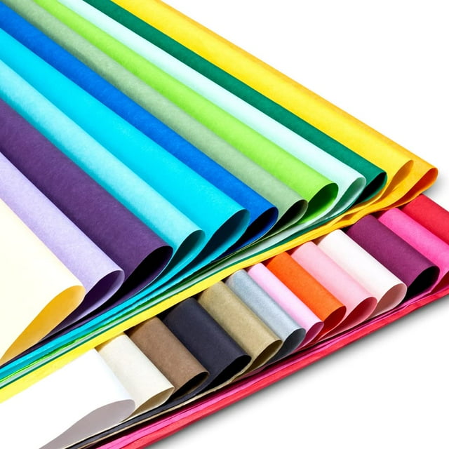 120 Sheets Colored Tissue MSF2 Paper for Gift Bags - 25 Assorted Colors ...