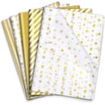 120 Sheets Gold Tissue Paper Bulk Gold White Tissue Paper with Dots ...