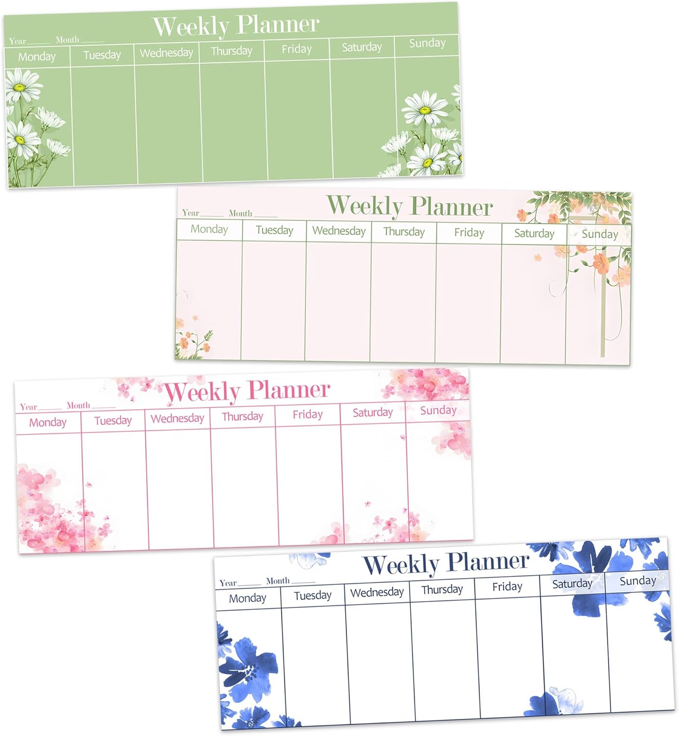 120 Sheets Weekly Planner Notepad Weekly Calendar Pad 3.8x10 Inch ...