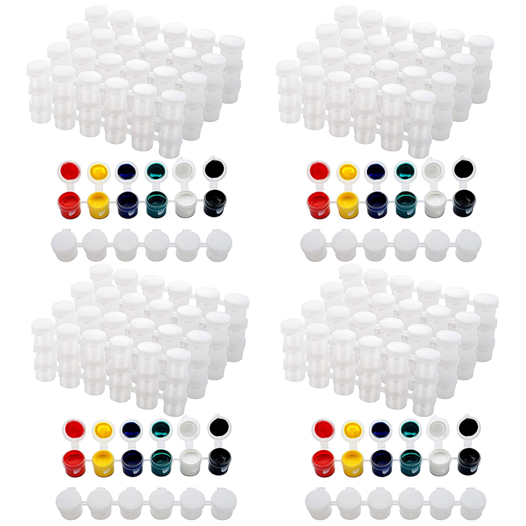 120 Strips Empty Paint Strips Paint Cup Pots Storage Containers ...