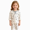 120 Teen Kids Pajama Set With Long Sleeve Kids Ruffled Printing ...