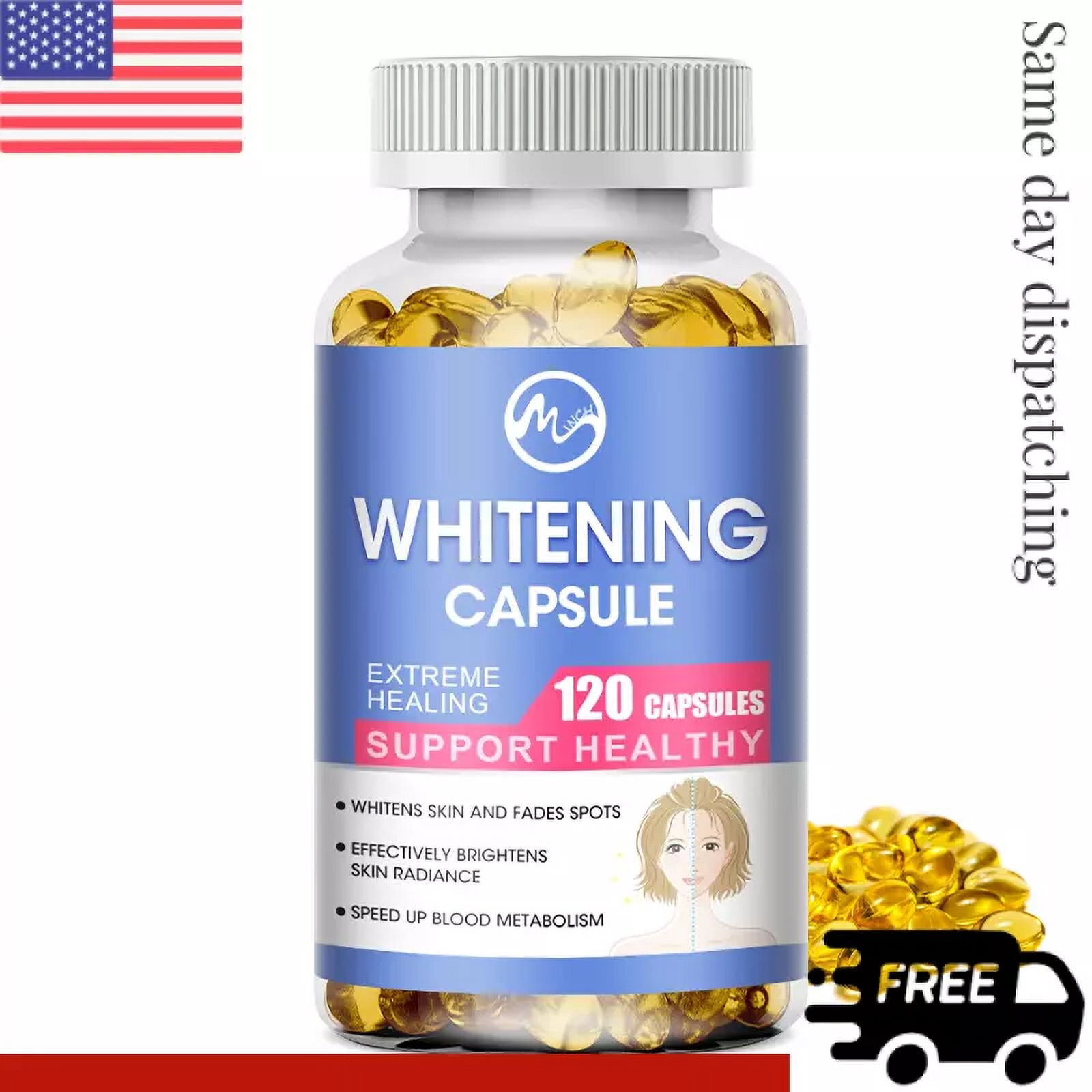 120_Vegetarian_Capsules_Glutathione_Whitening_Pills_Skin_Health ...