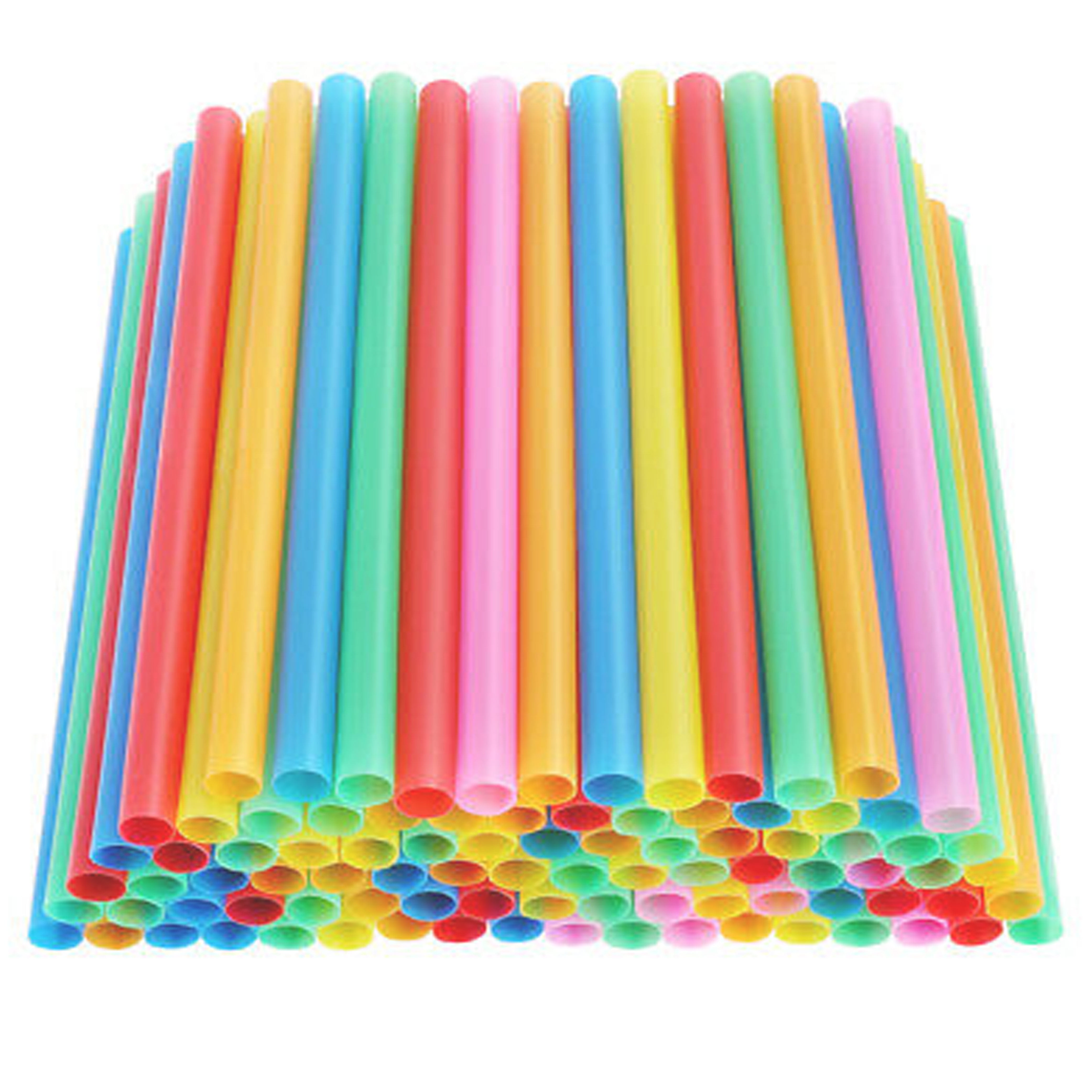 120 Wide Jumbo Drinking Straws Large Milkshake Smoothie Plastic BPA ...