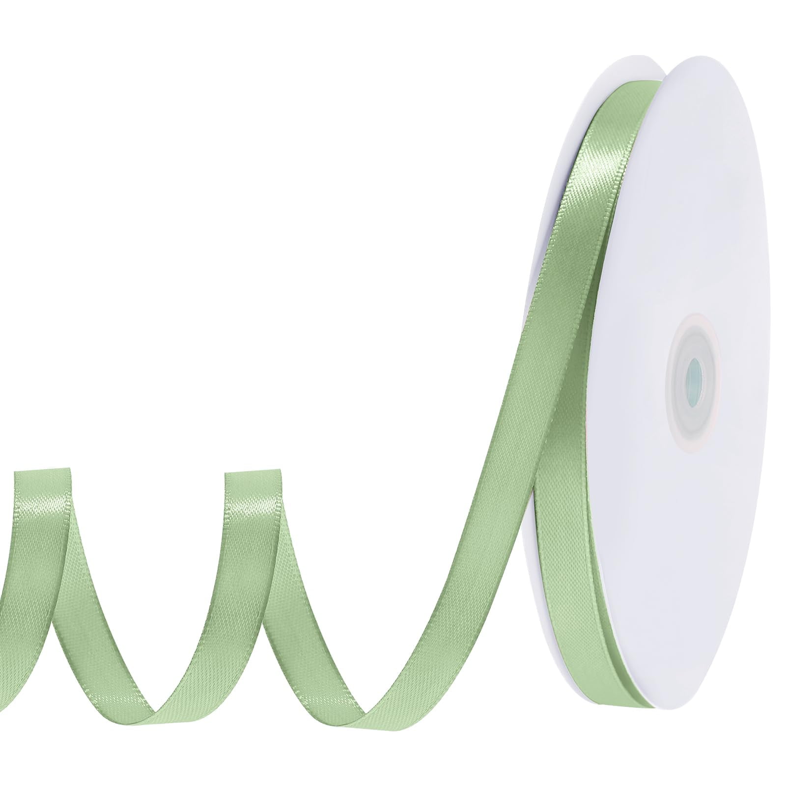 120 Yards Sage Green Ribbon 3/8 Inch Light Green Satin Ribbon Thin ...