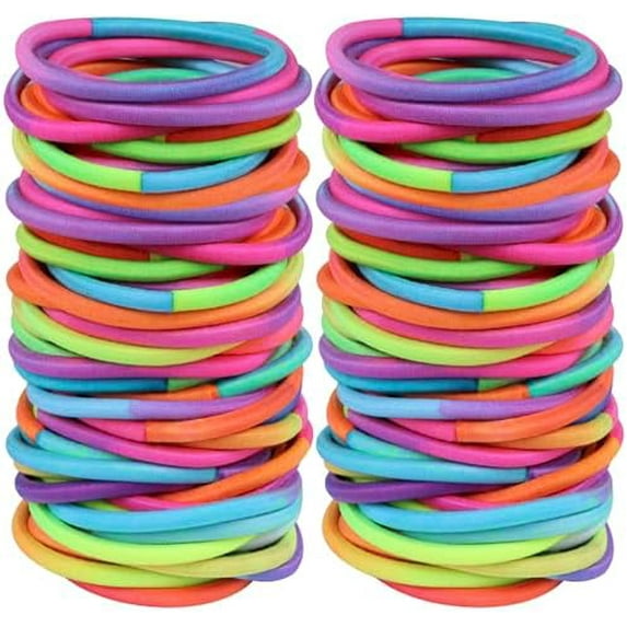 120 count No Elastics Hair Ties, Assorted Hair Bands for Medium to ...