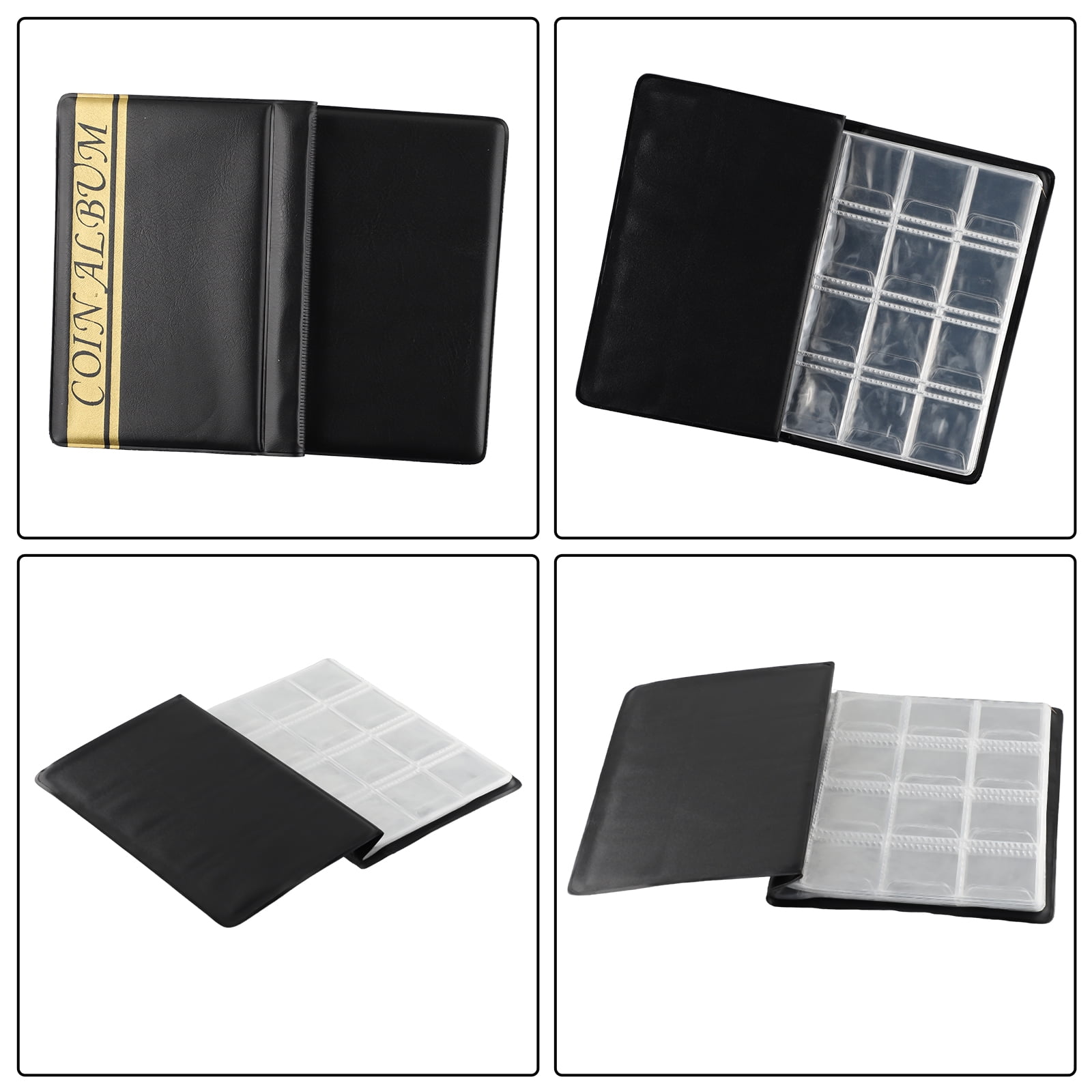 Hanifel 120 Grid PVC Coin Book, Coin Collection Album, Black, Durable ...