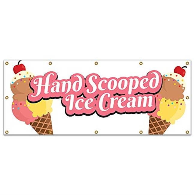 120 in. Concession Stand Food Truck Single Sided Banner - Hand Scooped ...