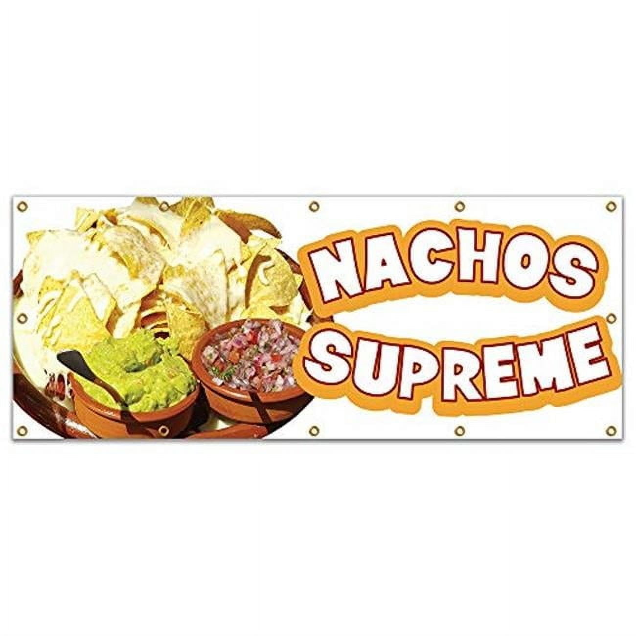 120 in. Concession Stand Food Truck Single Sided Banner - Nachos ...