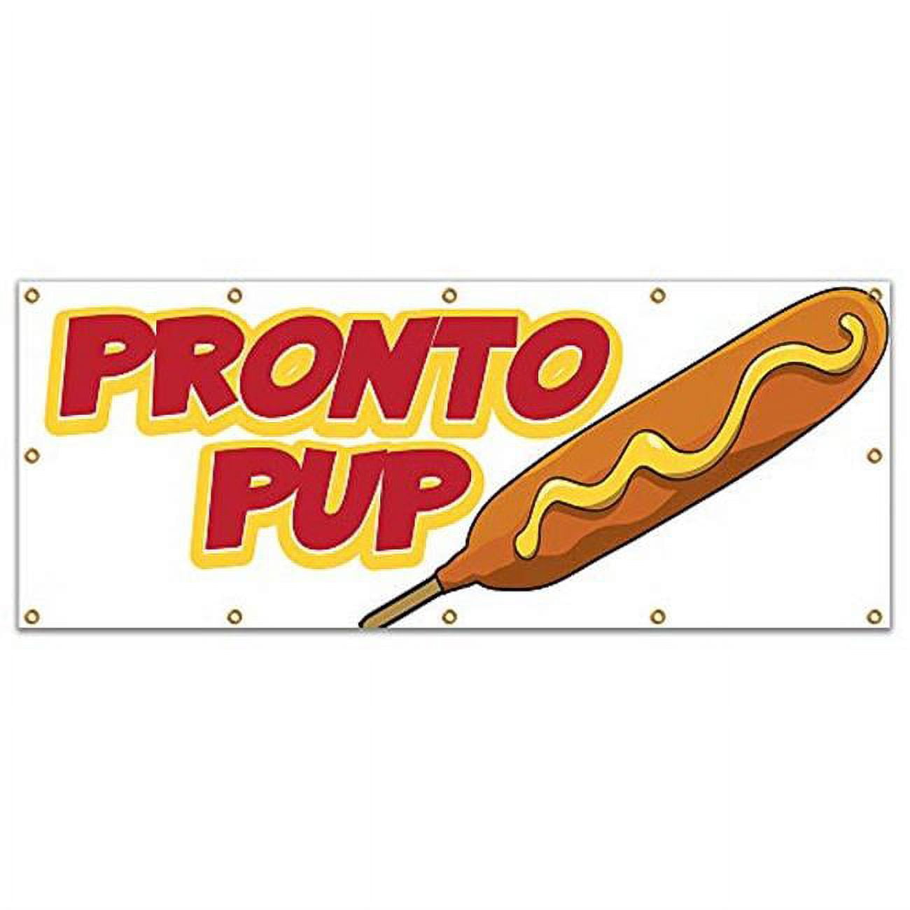 120 in. Concession Stand Food Truck Single Sided Banner - Pronto Pup ...