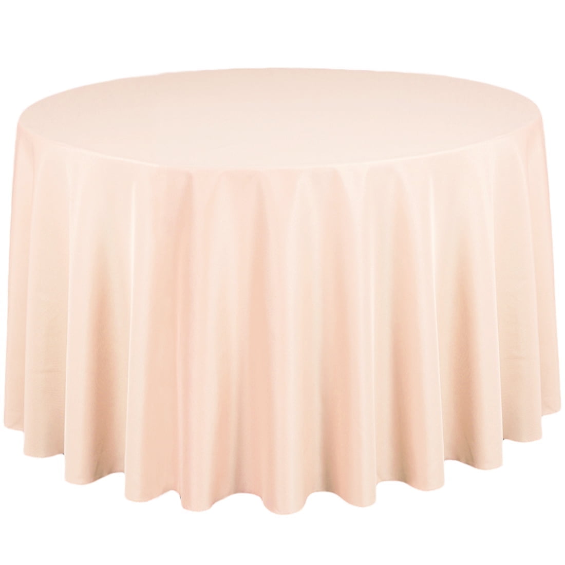 LTC Linens 120 in. Round Polyester Tablecloth - Peach for Wedding Party ...