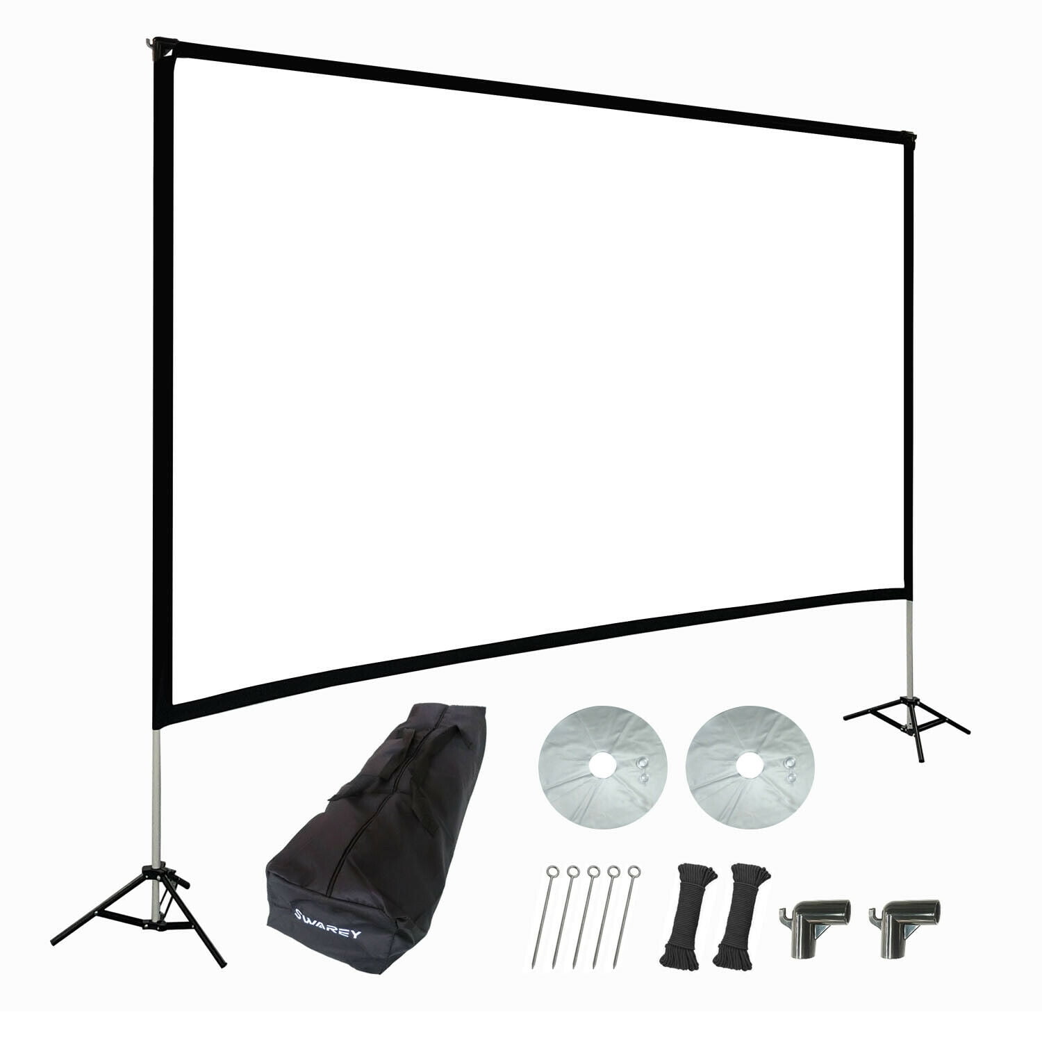 120 inch Projector Screen with Aluminum Stand Movie Projection Screen ...