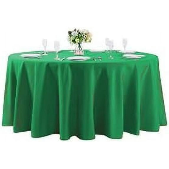 120 inch Round Tablecloth Washable Polyester Table Cloth Decorative ...