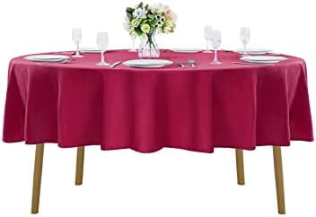 120 inch Round Tablecloth Washable Polyester Table Cloth Decorative ...